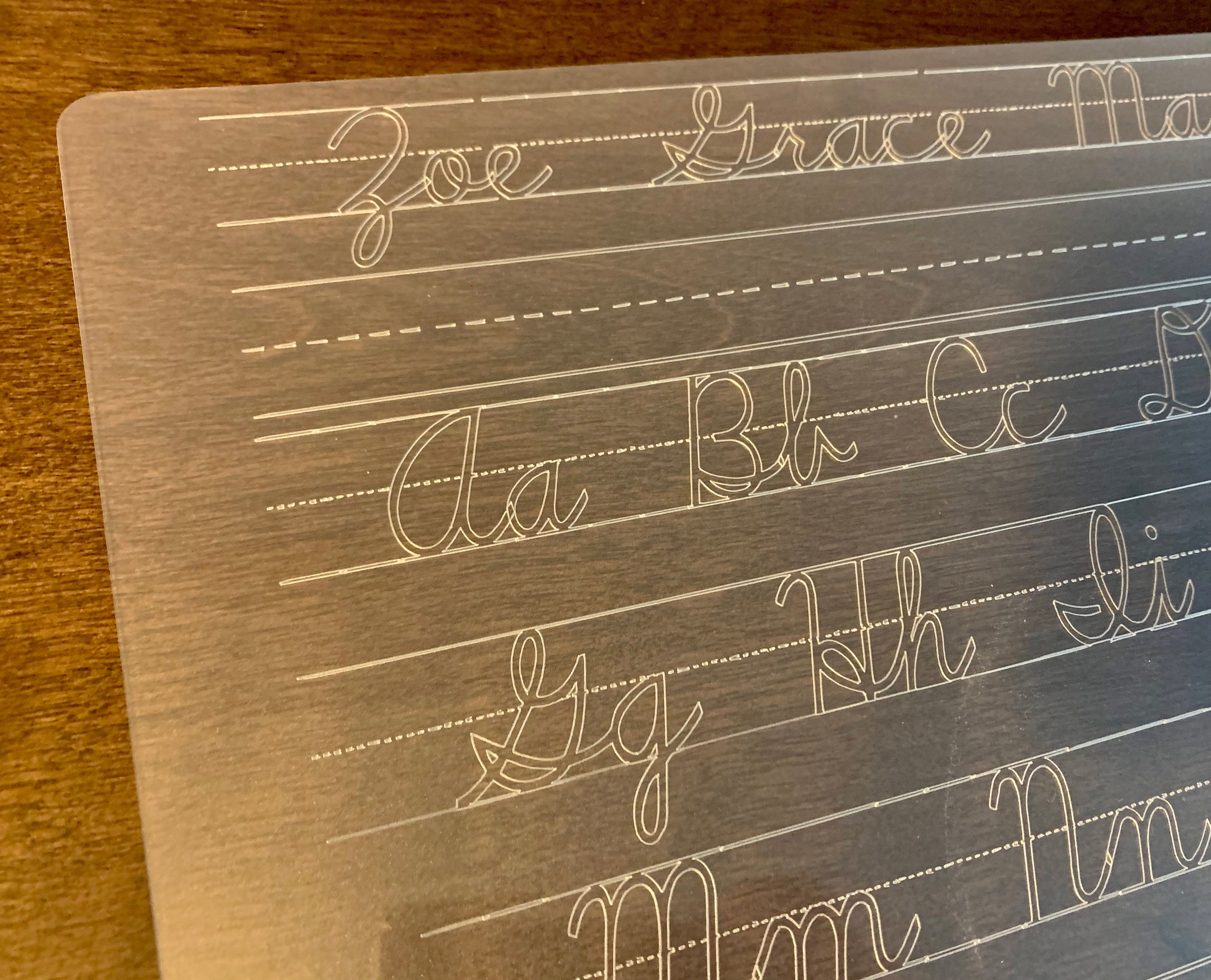 Cursive NAME & alphabet learning mat + 1 marker | Mother Hubbard's ...