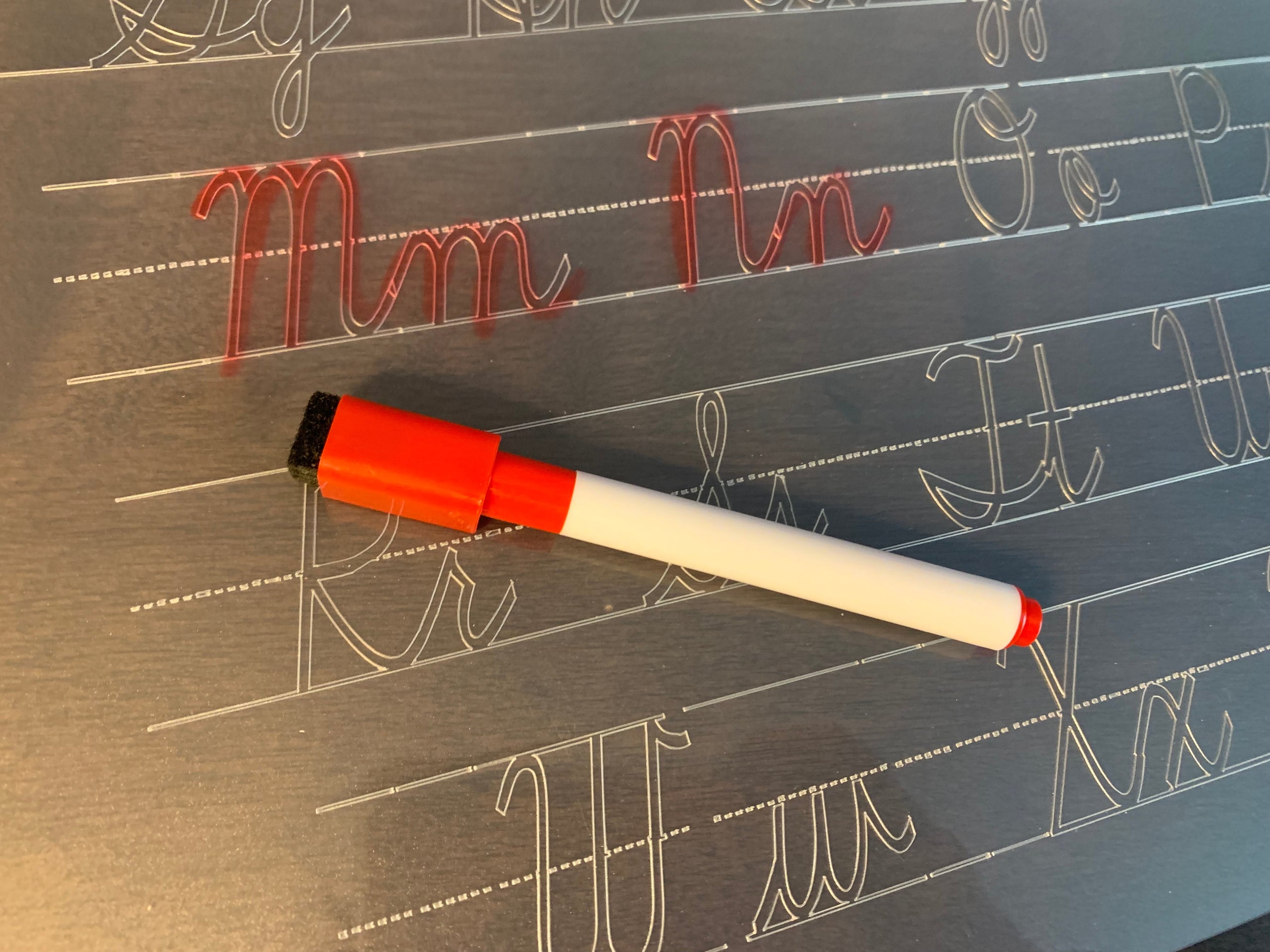 Cursive NAME & alphabet learning mat + 1 marker | Mother Hubbard's ...