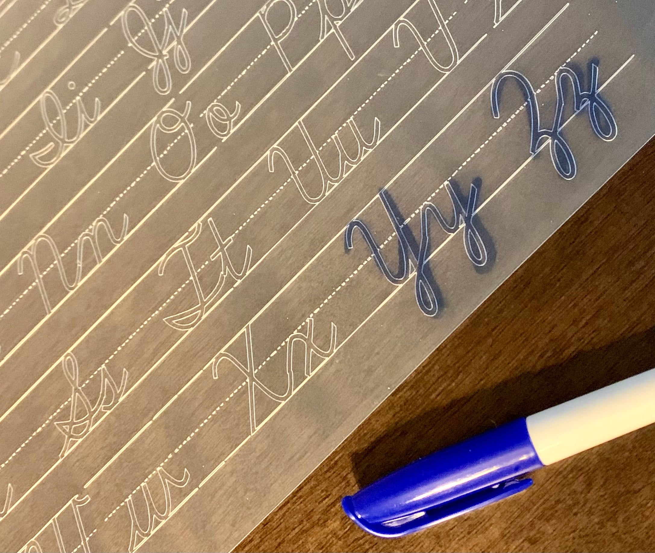 Cursive NAME & alphabet learning mat + 1 marker | Mother Hubbard's ...